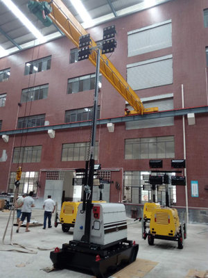 Lighting tower lamp generator LED manual light tower with boat skid