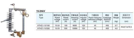 200A Outdoor Dropout Fuse Cutout 15-24kV Polymer HYXC1-15/200