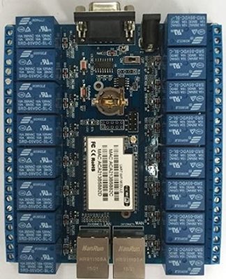 Plug and Play P2P 16 Channels Relay Kit With WiFi and Dual RJ45 ports Connections