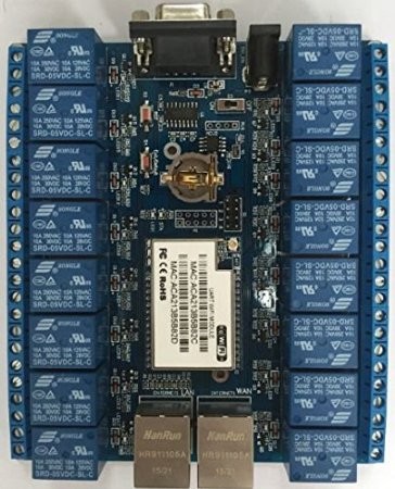 Plug and Play P2P 16 Channels Relay Kit With WiFi and Dual RJ45 ports Connections