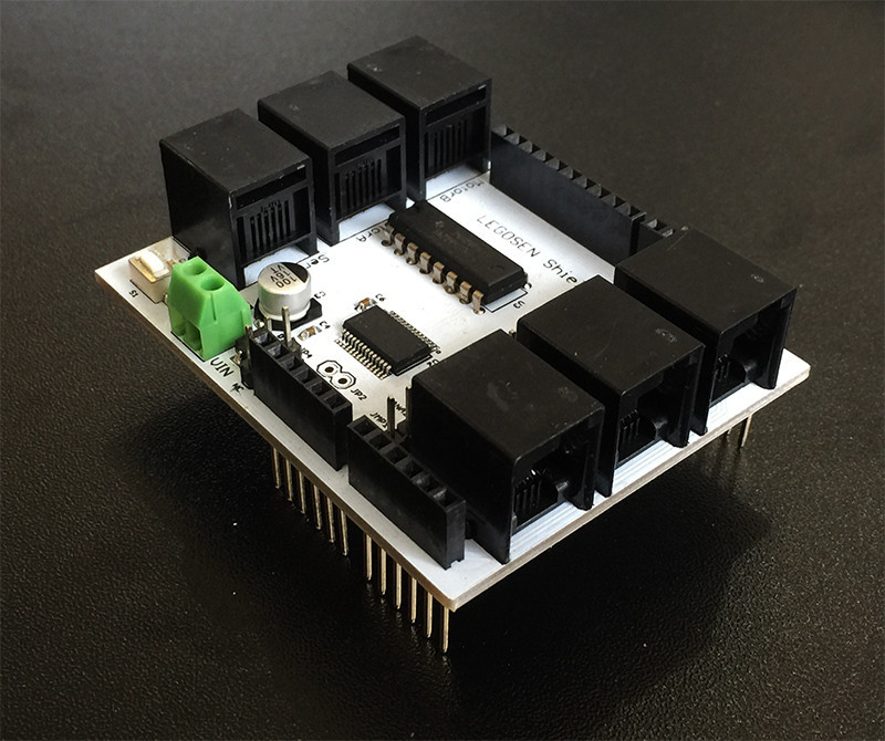 NXT/EV3 Brick Shield for Arduino (two LEGO NXT motors and four LEGO NXT sensors)