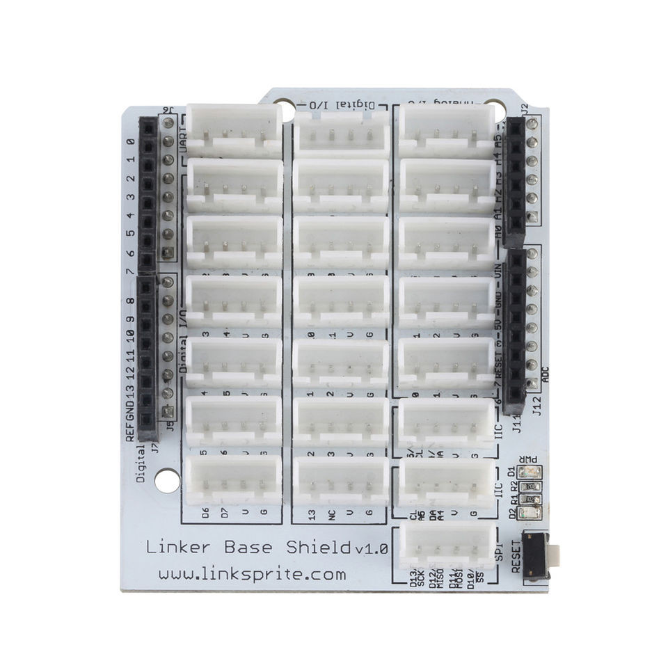 Base Shield of Linker Kit for pcDuino/Arduino (Dimension：69×59×19mm)