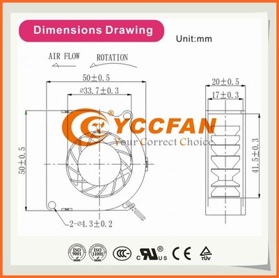 50mm 50x50x20 5020 dc brushless centrifugal blower fan