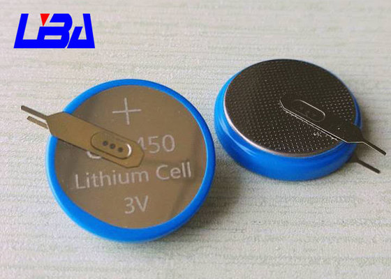 High Drain Durable CR2450 Button Battery 24*5.0mm With Solder Tab