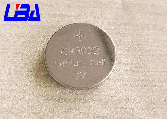 3V Coin Cell Lithium Manganese Battery , Cr2032 Lithium Ion Battery 20 * 3.2mm