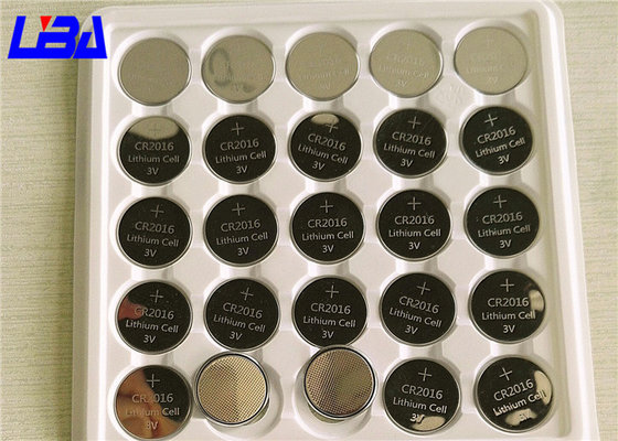 High Energy Density CR2016 Coin Cell Battery , Watch 3 Volt Lithium Battery
