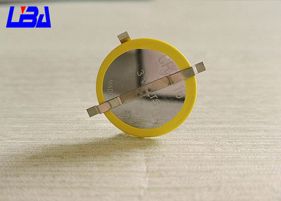 High Drain CR2032 Battery With Solder Tabs 3V  Lithium Button Cell 90mAh