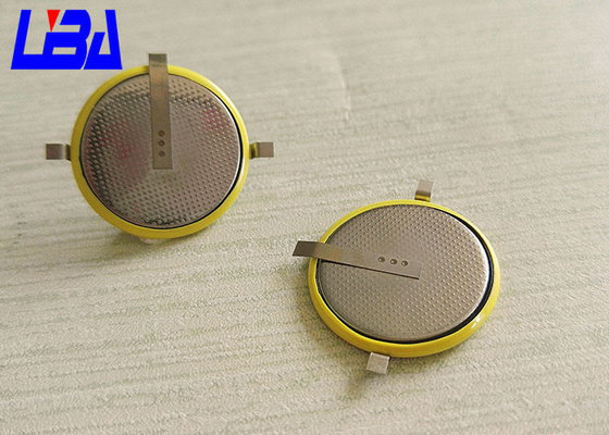 Rechargeable CR2032 Battery With Solder Tabs Button Cell 90mAh