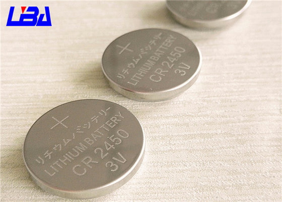 High Capacity Button Cell Battery , High Energy Density Cr2450 3v Battery
