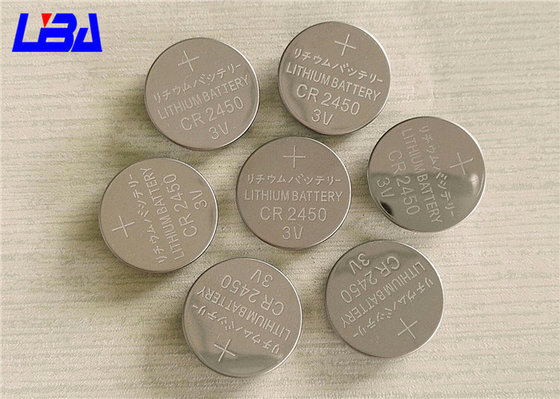 Wide Temperature CR Button Battery 600mAh 3V Silver Color 24 * 5.0MM