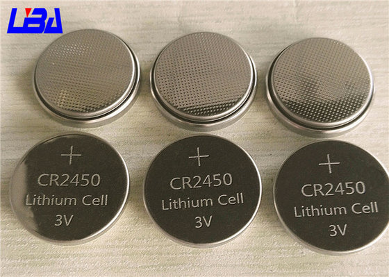 Original Green Power Button Cell Battery , High Drain Lithium Cell Cr2450