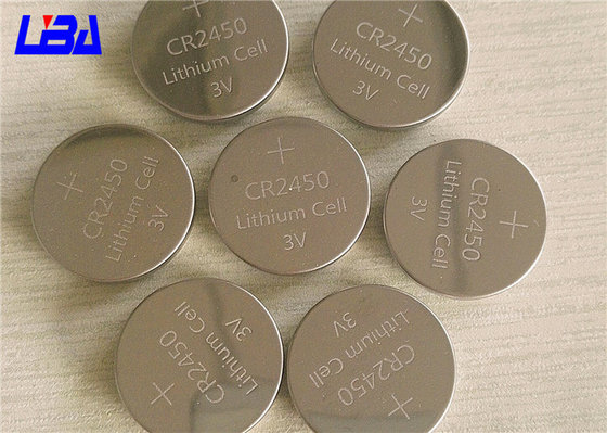 Long Life Durable CR2450 Button Battery Rechargeable 600mAh 3V