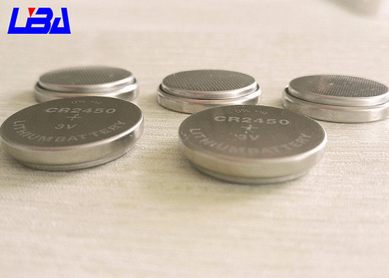Primary Li/MnO2 Lithium Cell Battery , High Discharge Capacity Cr2450 3v Battery