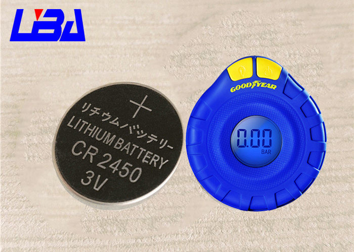 CR2450 3V Lithium Rechargeable Batteries For Tire Gauge , 600mAh Cr2032 3v Battery