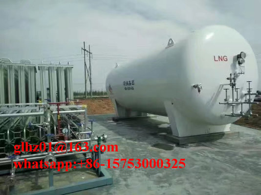 30000L double layer stainless steel cryogenic horizontal LNG tank