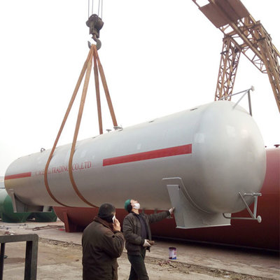 Vietnam 10MT 25M3 Ground Gas Station Used LPG Tank Silver Storage Tank