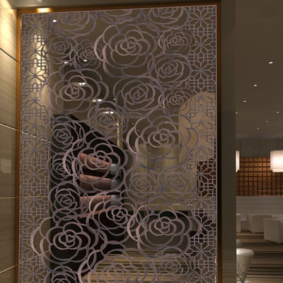 Modern design high quality stainless steel laser cut decorative room screens and partitions