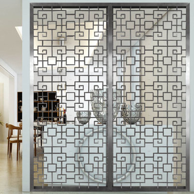 Gold color stainless steel decorative room divider partition screen