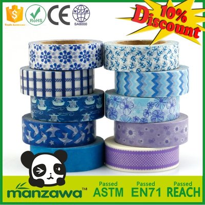 Hot selling china factory custom printing washy tape for diy decoration