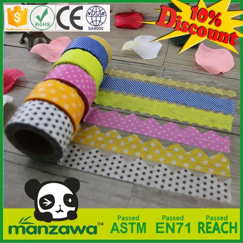 custom high quality rice paper tape washy paper tape with die cut shape