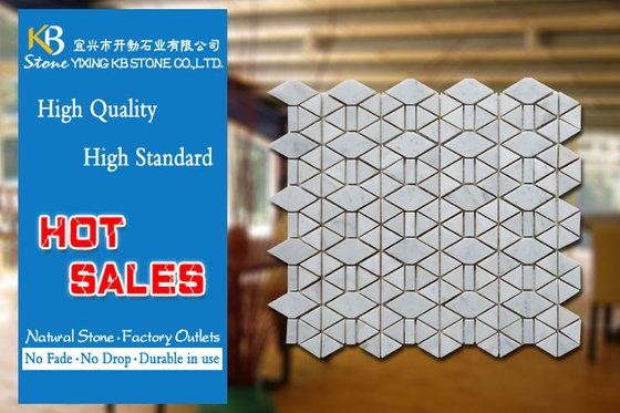 Commercial Residential Triangle Decorative Wall Tiles Mosaic Mesh