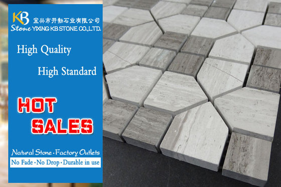 China White Wooden Grey Marble FOR Kitchen Backsplash Fireplace Surround Tiles