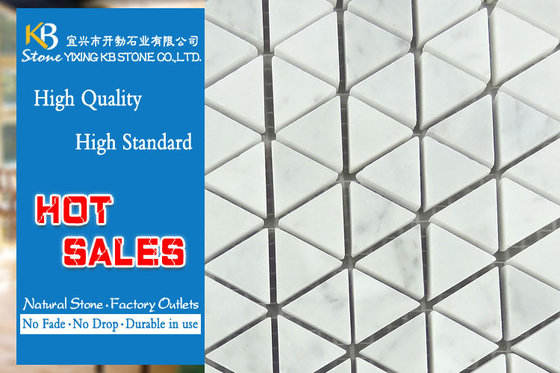 Triangle Marble Mosaic Tiles Mosaic Backsplash Tiles Tumbled Stable
