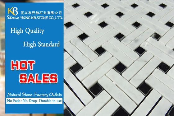 Slate Mosaic Tile , Glass And Marble Mosaic Tiles 305 X 305mm Sheet