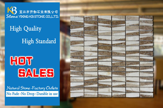 Nature Marble Mosaic Tiles Coffee Travertine Grey Marble Tiles