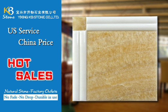 Glazed porcelain yellow marble stone tile 600x600 10mm thickness