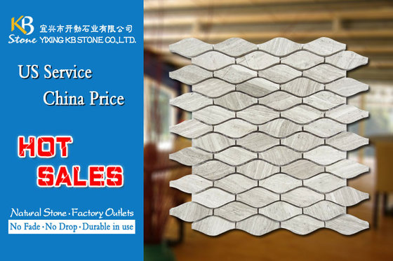 Subway kitchen backsplash mosaic wall tiles white wooden marble