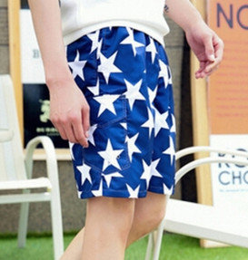 Men's Blue Star Pattern Board Shorts Factory supplier