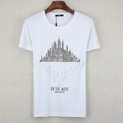 Round collar T-shirt for men and women supplier