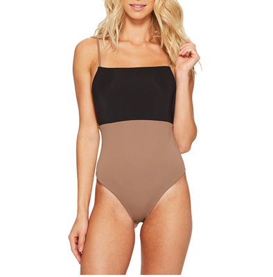 Mixed color conjoined swimsuit for women supplier