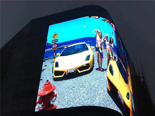 P10 RGB Curved LED Screen High Brightness IP65 For Business Advertising