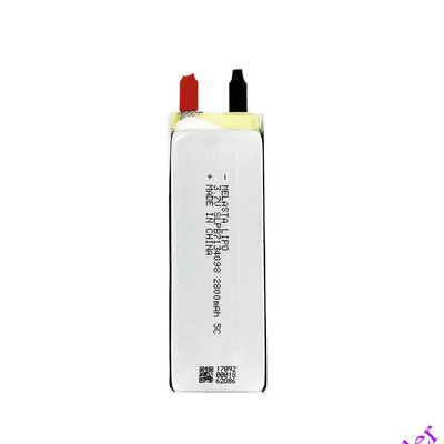 5C discharge rate 3.7V 2800mAh Li Polymer battery with prismatic shape