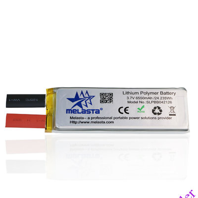 high energy density SLPBB042126 3.7V 6550mAh 10C lithium polymer battery cell