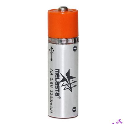 MELASTA New Design USB Battery 1.5V 1200 mAh Rechargeable Battery for AA Size