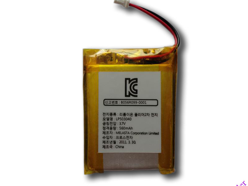 3.7V 560mAh Li-Polymer Battery pack with KC approval for Digital Photo Frame