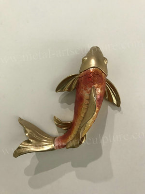 Fish Urban Modern Design Metal Art Sculpture For Inside Wall Art Decoration