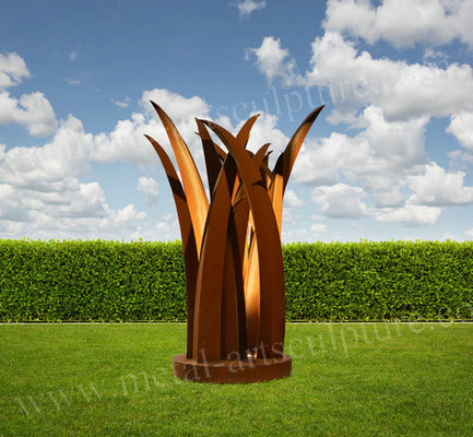 Material Color Bar Shape Corten Steel Sculpture Wonderful Design As Lawn Decoration