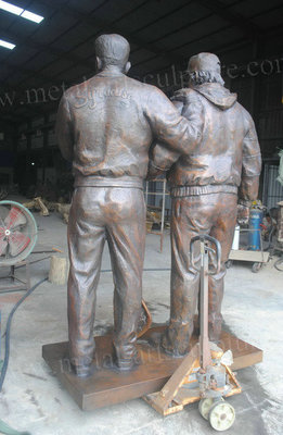 Western Figure Statues Cast Bronze Sculpture Creative Life Size Garden