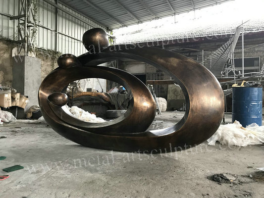 Handmade Brass Lawn Ornaments , Bronze Garden Sculpture For Residence Decoration