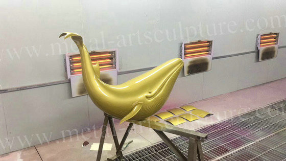 Customized Stainless Steel Sculpture / Metal Dolphin Sculpture For Gallery Display