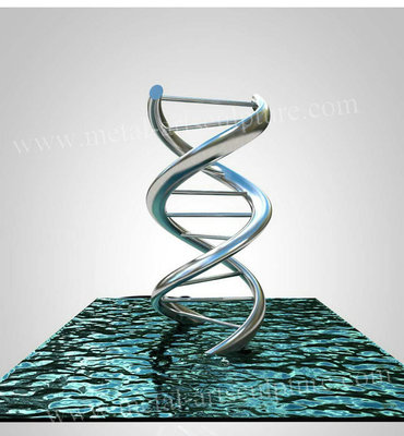 Metal Garden Statues Mirror Stainless Steel Sculpture Curve Shape As Office Decoration