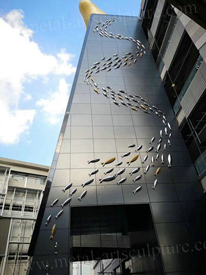 Modern Style Large Metal Art Sculptures , Stainless Steel Garden Sculptures