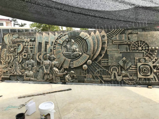 100% Handmade Bronze Garden Sculpture , 2m Height Contemporary Relief Sculpture