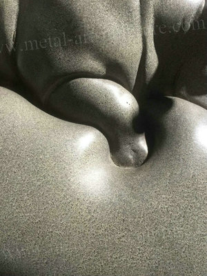Rhinoceros Shaped Fiberglass Animal Sculptures Size Customized For Indoor Decor