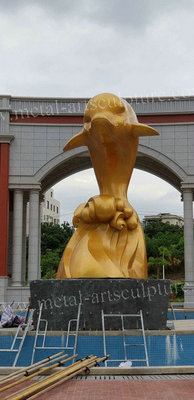 Amazing Modern Fiberglass Animal Sculptures Dolphin Shape 3 Meters Height