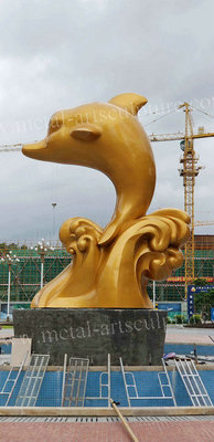 Amazing Modern Fiberglass Animal Sculptures Dolphin Shape 3 Meters Height